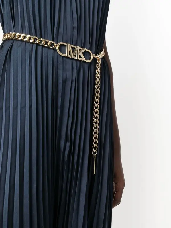 Michael Kors Pleated Slip Dress In Blue - 50% Off | Editorialist