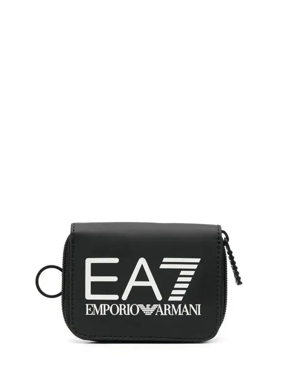 Emporio Armani Logo Print Wallet - Black