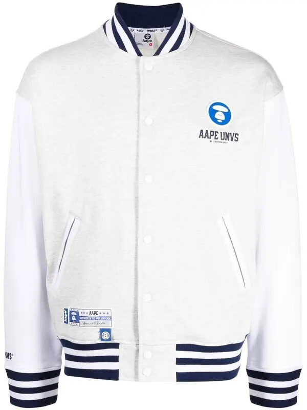 AAPE BY *A BATHING APE® Logo-print Bomber Jacket - White