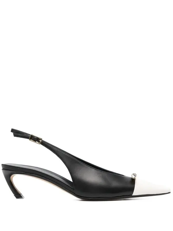LANVIN Rita 50mm Leather Slingback Pumps