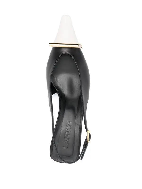 LANVIN Rita 50mm Leather Slingback Pumps