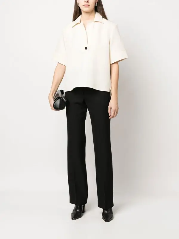 JIL SANDER Pressed-crease Tailored Trousers