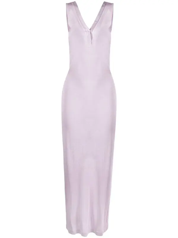 TOM FORD V-neck Knitted Dress - Purple