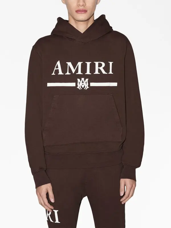 Amiri Logo-print Hoodie - Brown