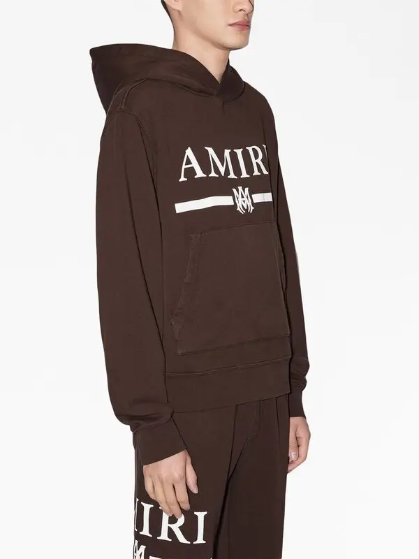 Amiri Logo-print Hoodie - Brown