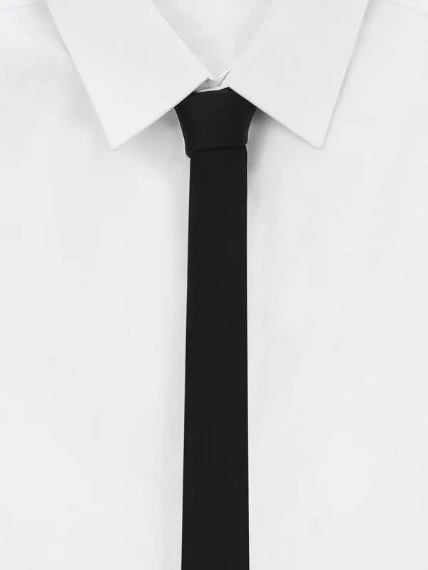 Dolce & Gabbana Silk Satin Blade Tie - Blue