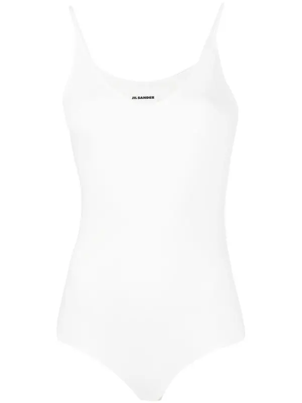 JIL SANDER Sleeveless Stretch Bodysuit - White