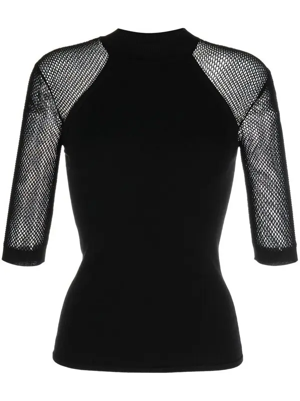 Stella McCartney Mesh Panelled Knitted Top