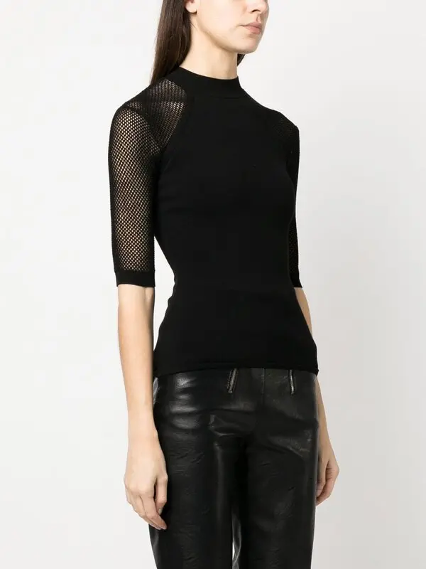 Stella McCartney Mesh Panelled Knitted Top