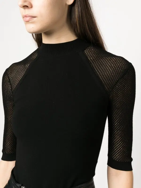 Stella McCartney Mesh Panelled Knitted Top