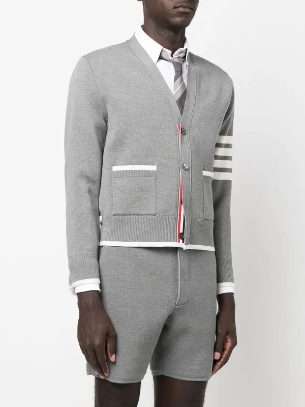 Thom Browne 4-bar Stripe Cotton Cardigan