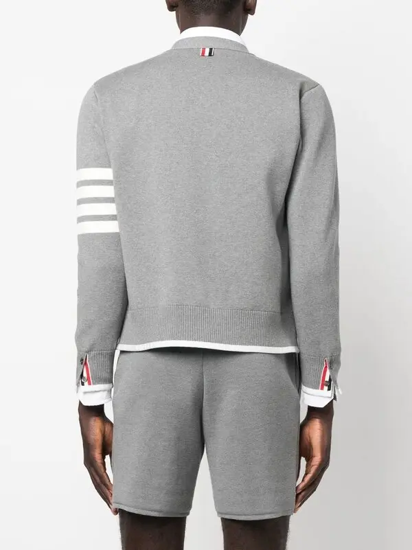 Thom Browne 4-bar Stripe Cotton Cardigan