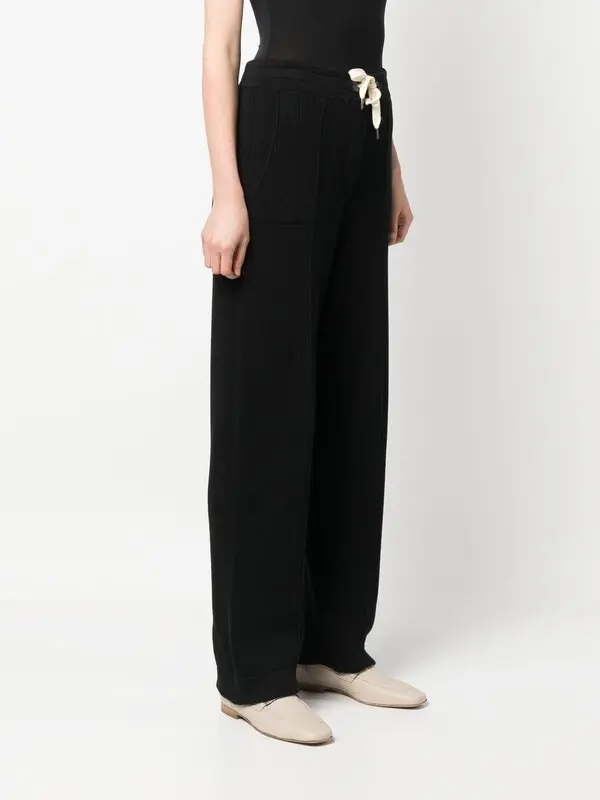 Brunello Cucinelli Ribbed-knit Straight-leg Trousers
