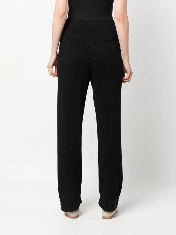 Brunello Cucinelli Ribbed-knit Straight-leg Trousers