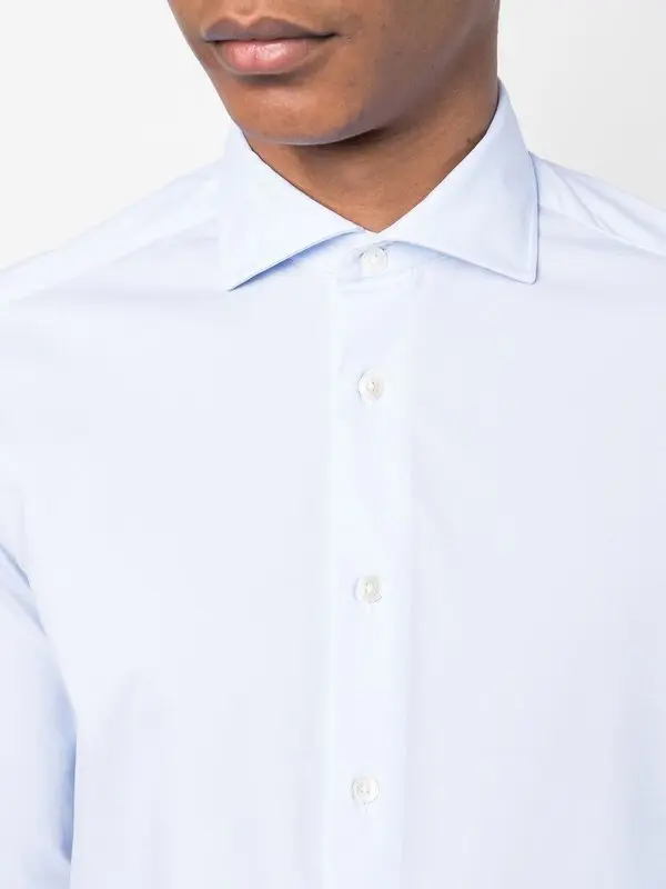 TRAIANO MILANO Longsleeved Pointed-collar Shirt