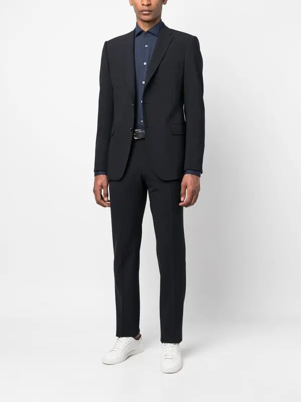 TRAIANO MILANO Ribbed Longsleeved Shirt - Blue