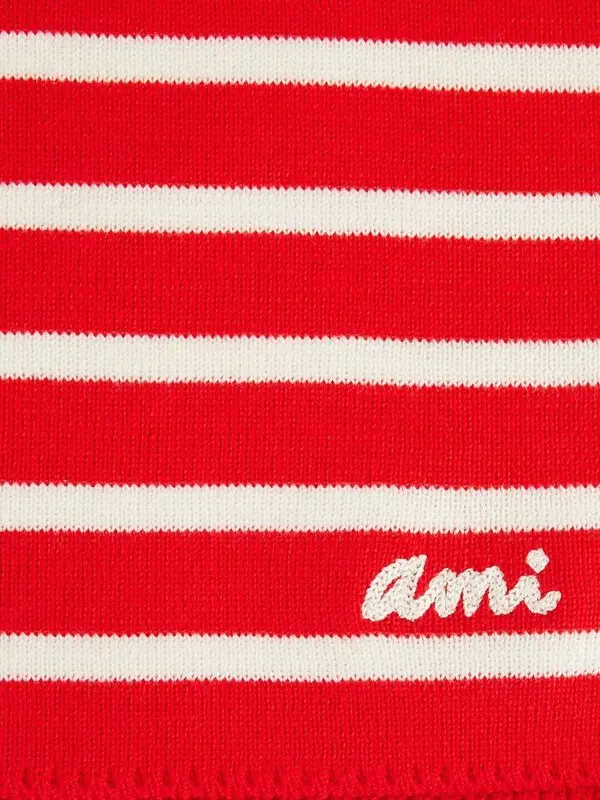 AMI Paris Striped Sleeveless Knit Vest