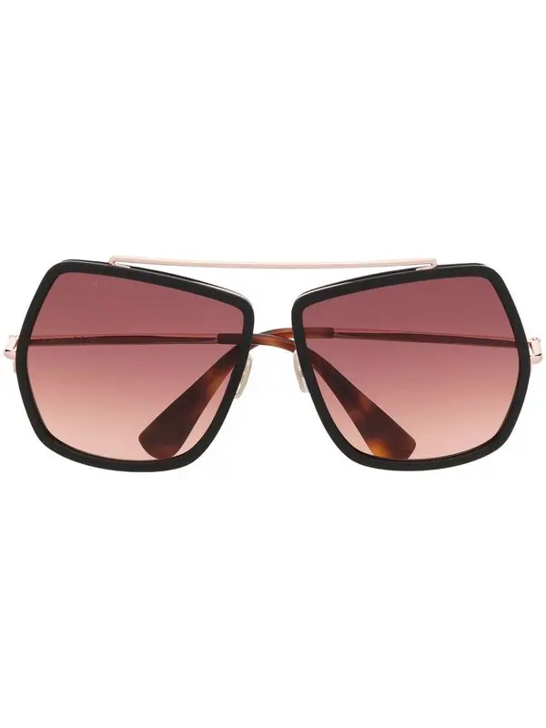 Max Mara Oversized Sunglasses - Brown