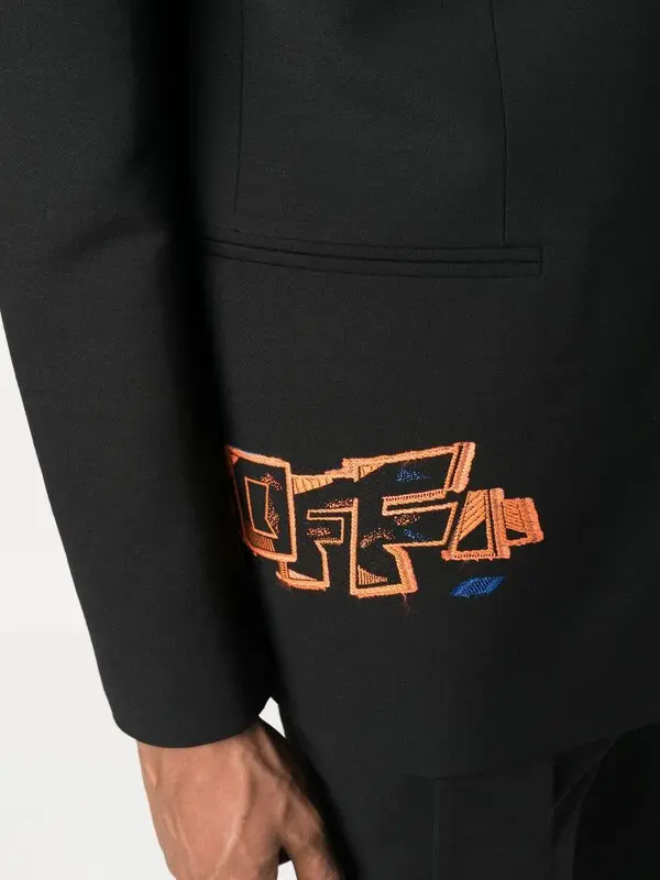 Off-White Graf Coupe Strap Single-breasted Blazer