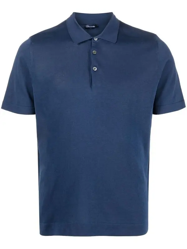 DRUMOHR Frosted Polo Shirt - Blue
