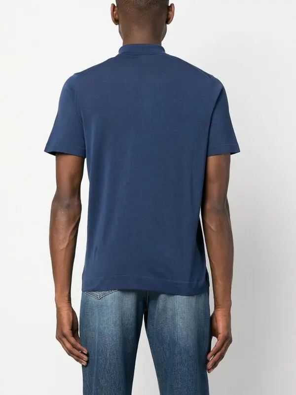 DRUMOHR Frosted Polo Shirt - Blue