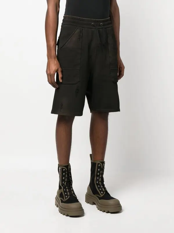 Balmain Ripped Cotton Shorts