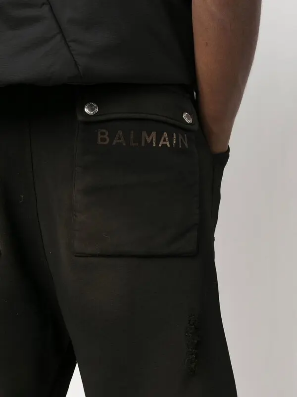 Balmain Ripped Cotton Shorts
