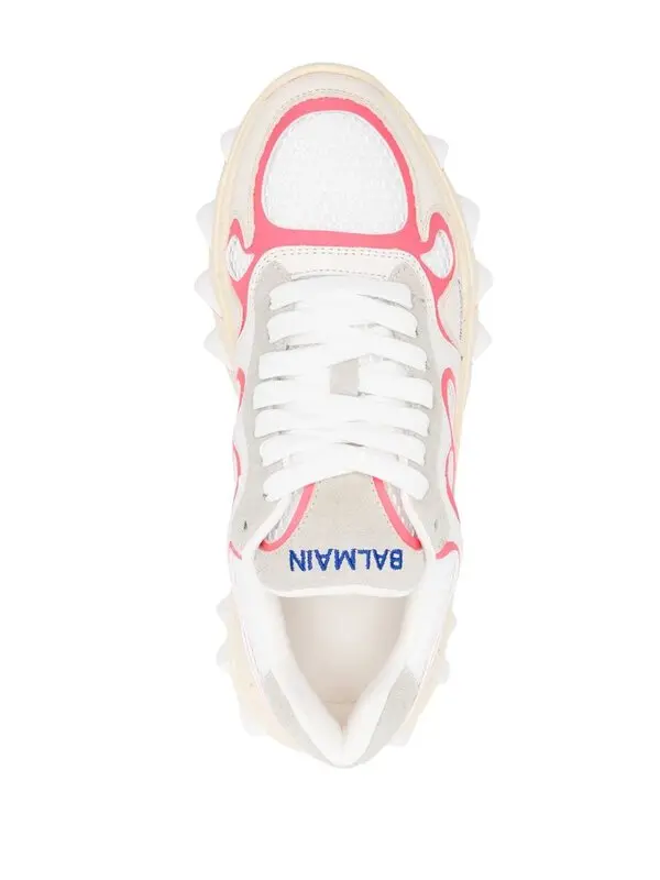 Balmain B-east Panelled Lace-up Sneakers - White