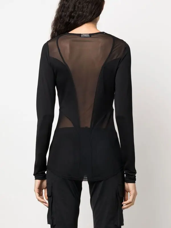 Balmain Panelled Semi-sheer Top