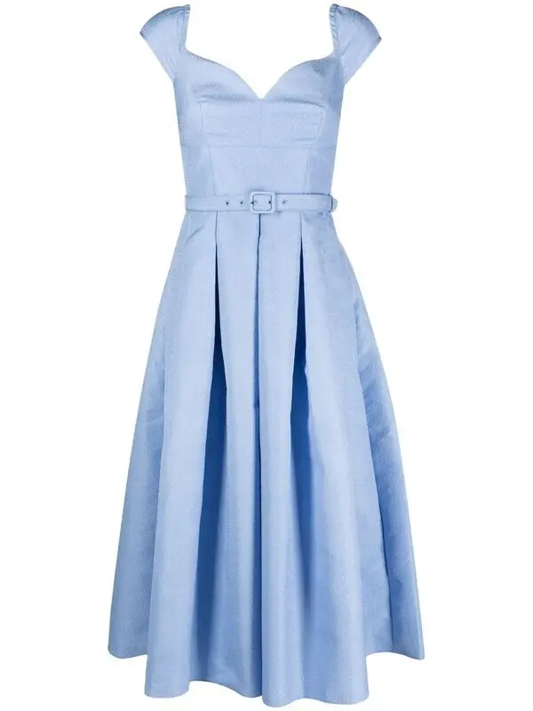 SELF-PORTRAIT Pleated Midi Dress