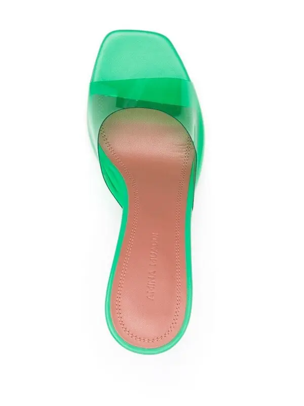 Amina Muaddi 95mm Lupita Glass Sandals