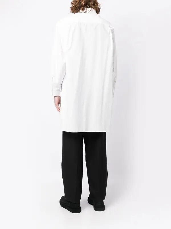 Yohji Yamamoto Tab-collar Long Shirt