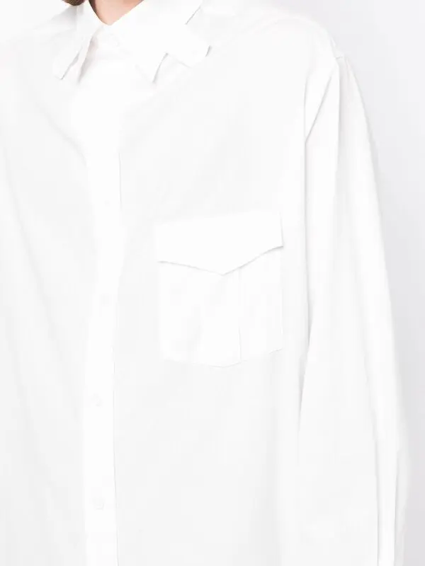 Yohji Yamamoto Tab-collar Long Shirt