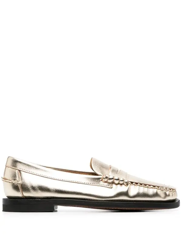 SEBAGO Metallic-finish Round-toe Loafers
