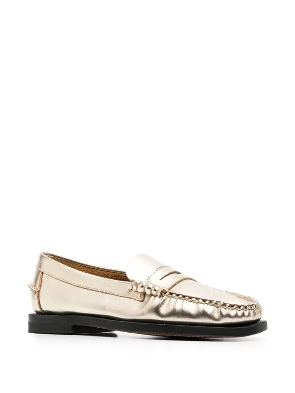 SEBAGO Metallic-finish Round-toe Loafers
