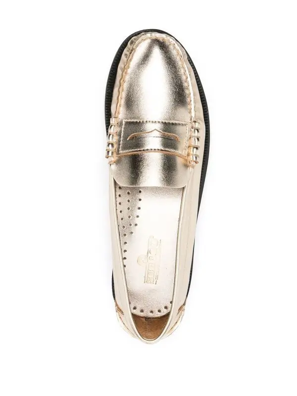 SEBAGO Metallic-finish Round-toe Loafers