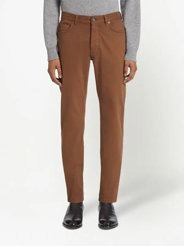 Zegna Roccia Slim-fit Jeans - Brown