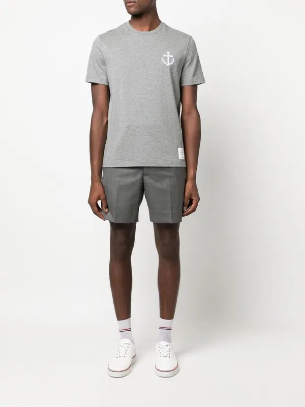 Thom Browne Anchor-embroidered Cotton T-shirt
