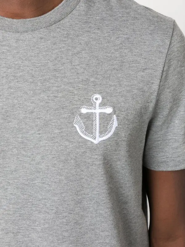 Thom Browne Anchor-embroidered Cotton T-shirt