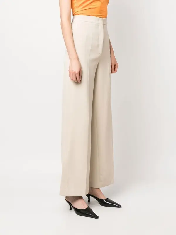 BLANCA VITA Overlapping-panel Palazzo Pants - Neutrals