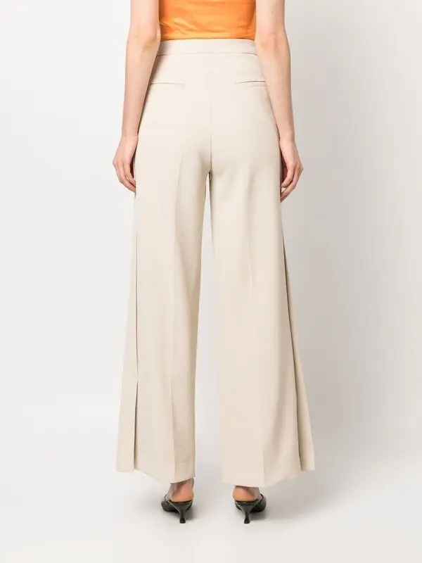 BLANCA VITA Overlapping-panel Palazzo Pants - Neutrals