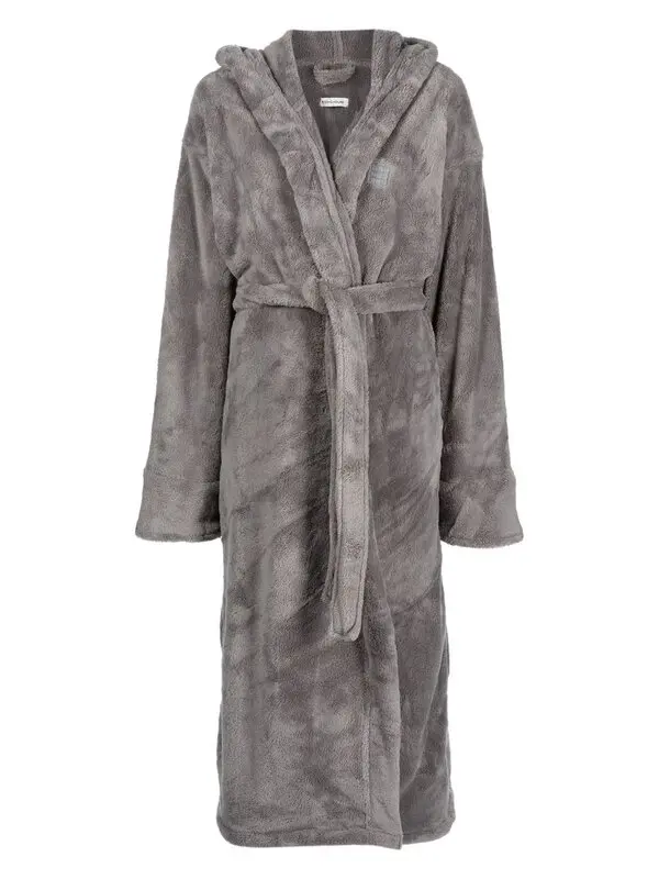 SOHO HOME House Logo-embroidered Robe - Grey