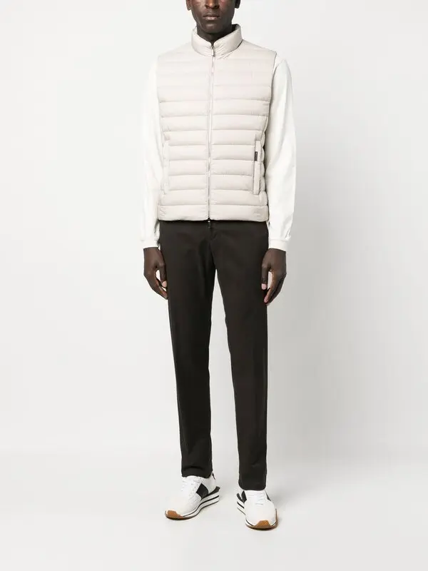 MOORER Padded Zip-up Gilet - Neutrals