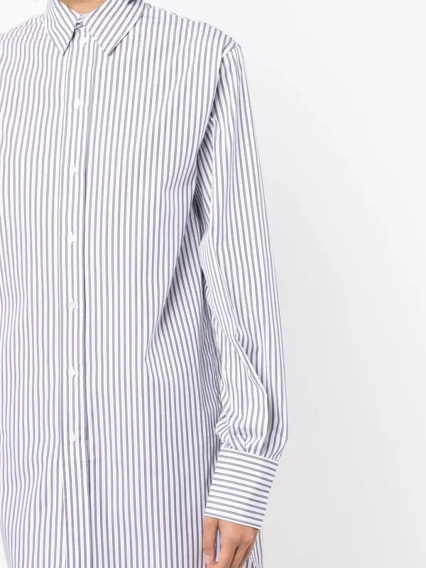 SA SU PHI Striped Silk Shirt Dress