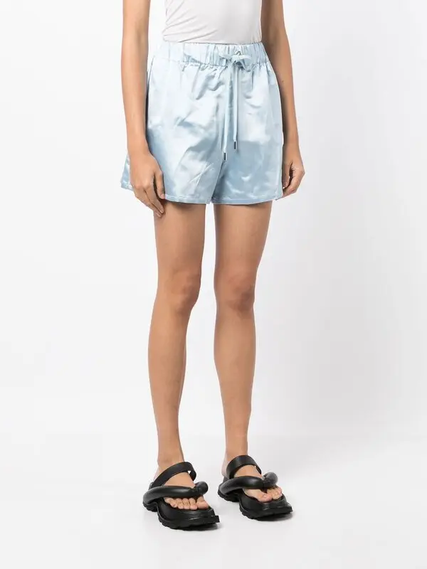 SA SU PHI Elasticated High-waisted Silk Shorts