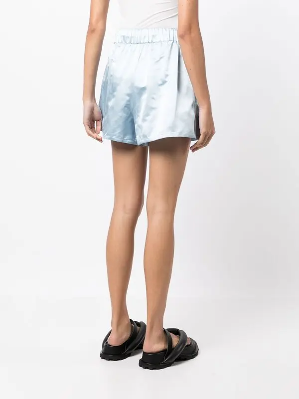 SA SU PHI Elasticated High-waisted Silk Shorts