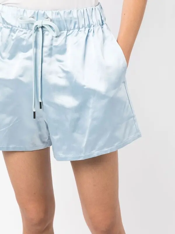 SA SU PHI Elasticated High-waisted Silk Shorts