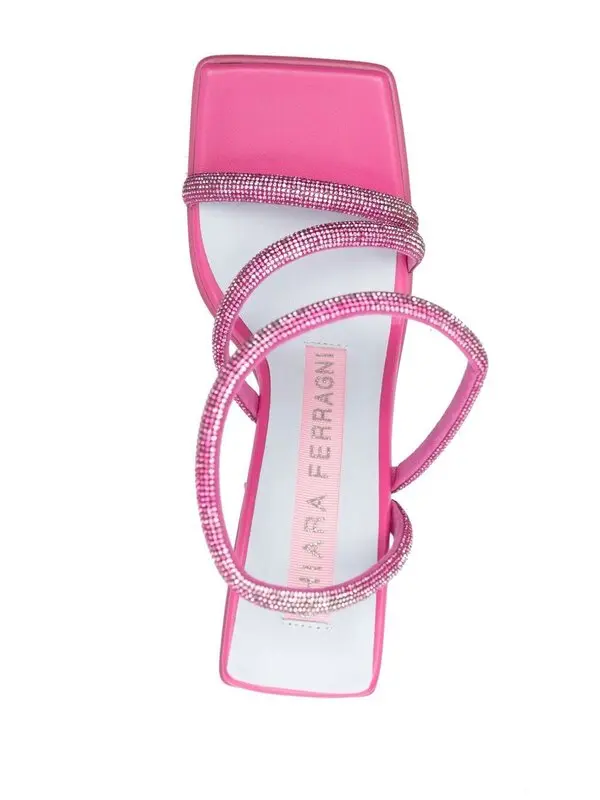 CHIARA FERRAGNI Crystal-embellished High Heel Sandals - Pink