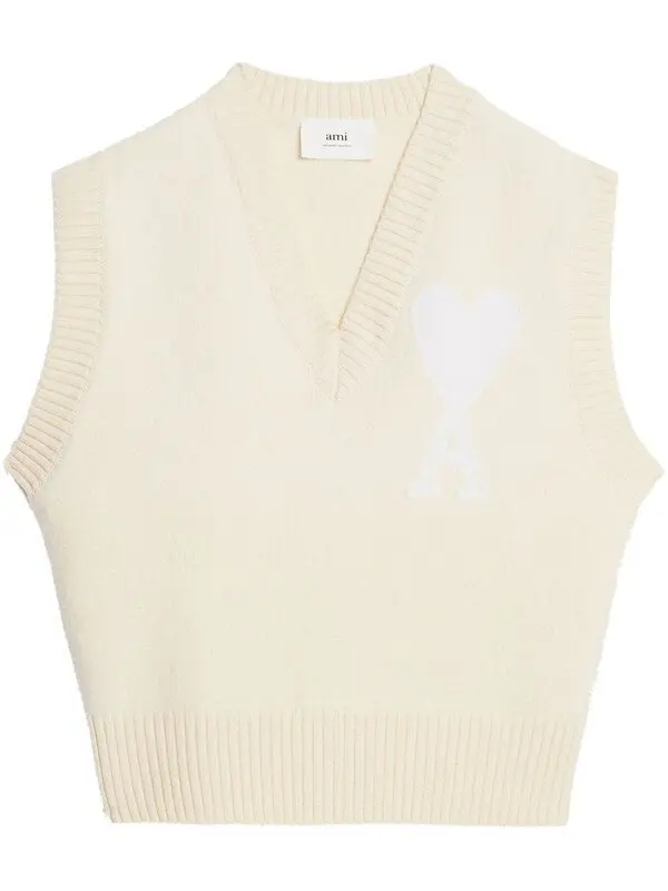 Ami De Coeur Knitted Vest - Neutrals