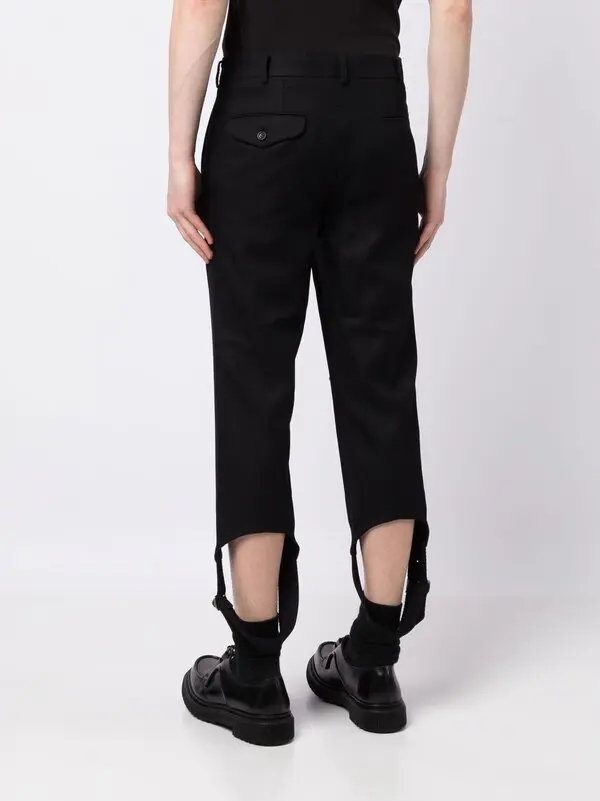 Comme Des Garçons Buckle-detail Cropped Trousers